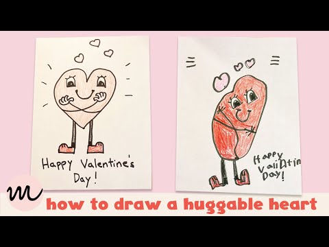 How to Draw a Huggable Heart For Preschool and Kindergarten