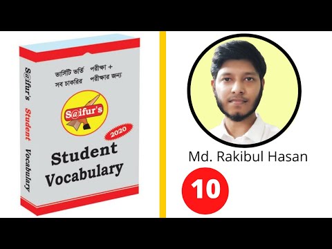 Saifur's Student Vocabulary Part 10 || Md. Rakibul Hasan || Learn English With Rakibul