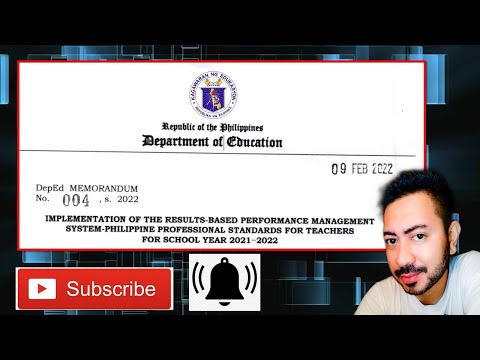 DepEd Memo 004 series of 2022 (RPMS -PPST) PART 1 OF 5