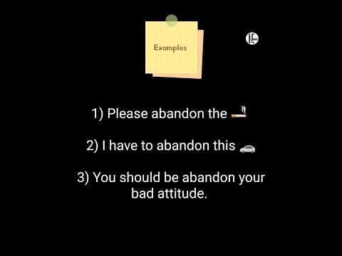 English Word Series By Kids Learning | Abandon word meaning and example | Pronunciation of abandon|