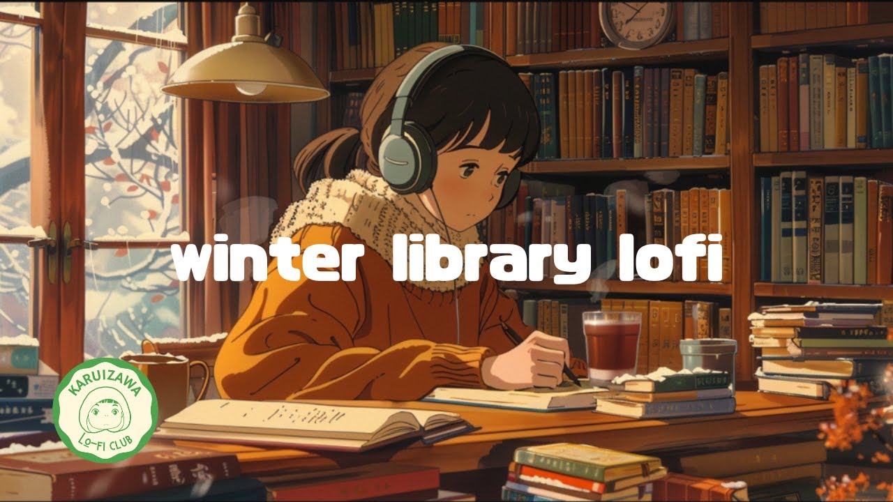 Lofi BGM - winter library lofi ( 2 hr. study time )