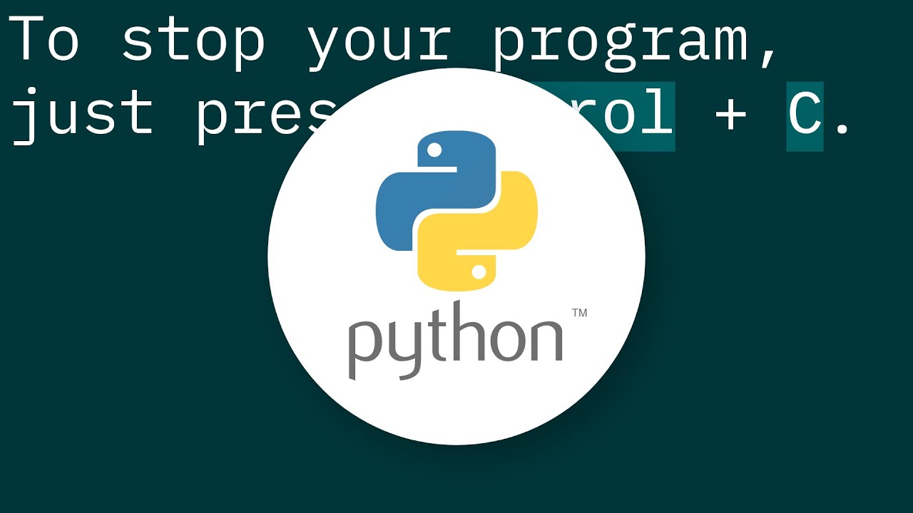 How to stop/terminate a python script from running?