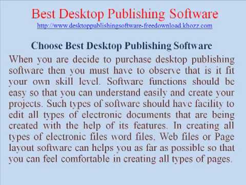 Best Desktop Publishing Software