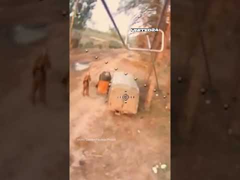 Ukrainian FPV Drone Found a Gap in Anti Drone Net and Hit Russian Soldiers #warinukraine #drone