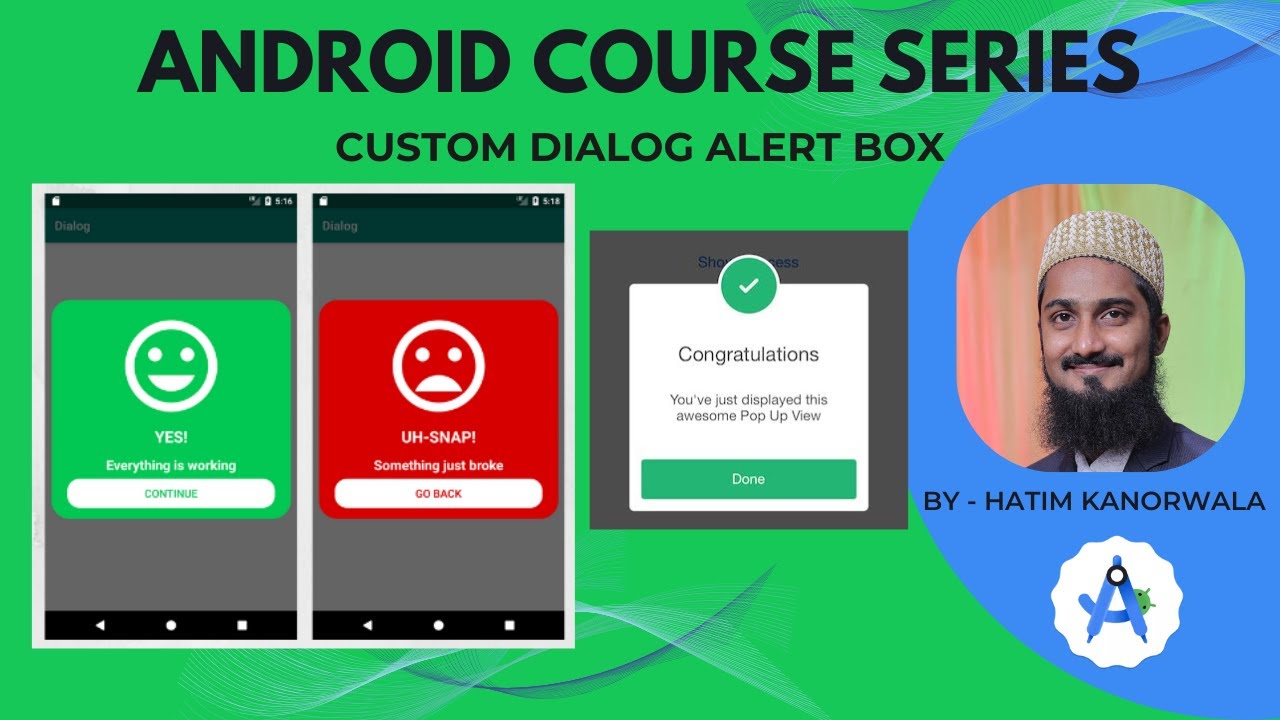 Create Custom Alert Dialog Box in Android Studio using Java | Android Studio | Global IT Services