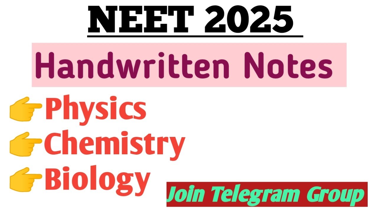 NEET 2025 Handwritten Notes for All Subjects,Topicwise Ques ,PYQs #neet#lecture
