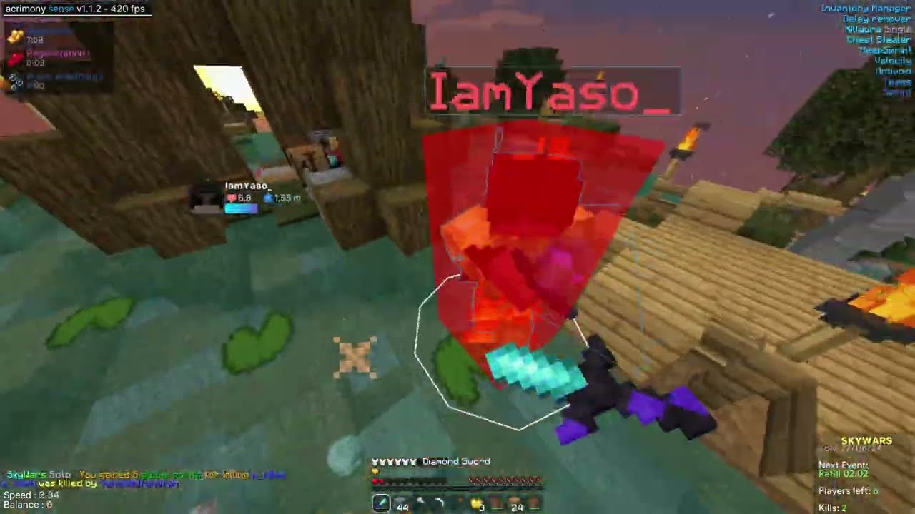 BlocksMc cheating w/Acrimony client