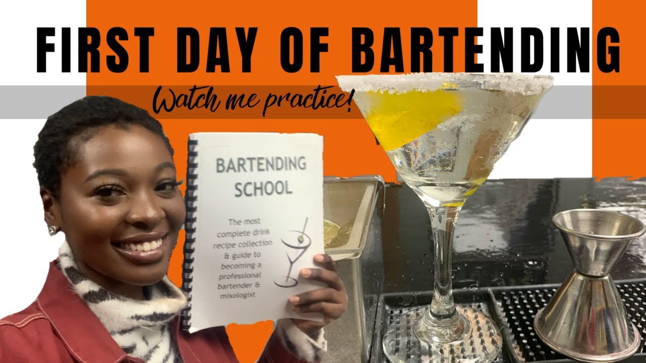 WATCH ME BARTEND! | My first day at ABC Bartending School | JAKIRA MOU