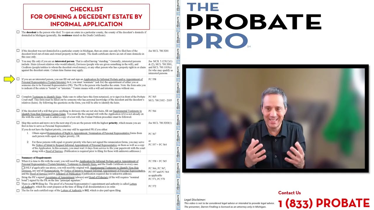 Michigan Probate Checklist: Don’t File Until You Watch This