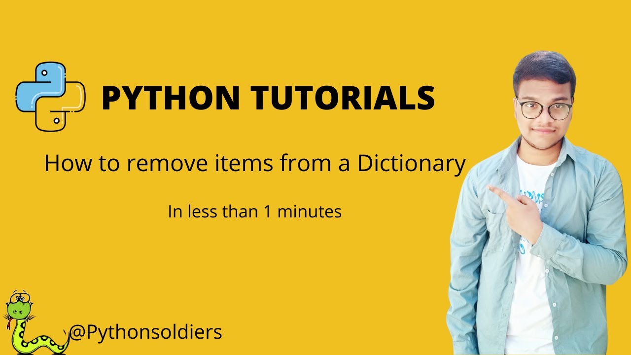 How to remove items from a dictionary in python Tutorial #shorts #python #tutorials