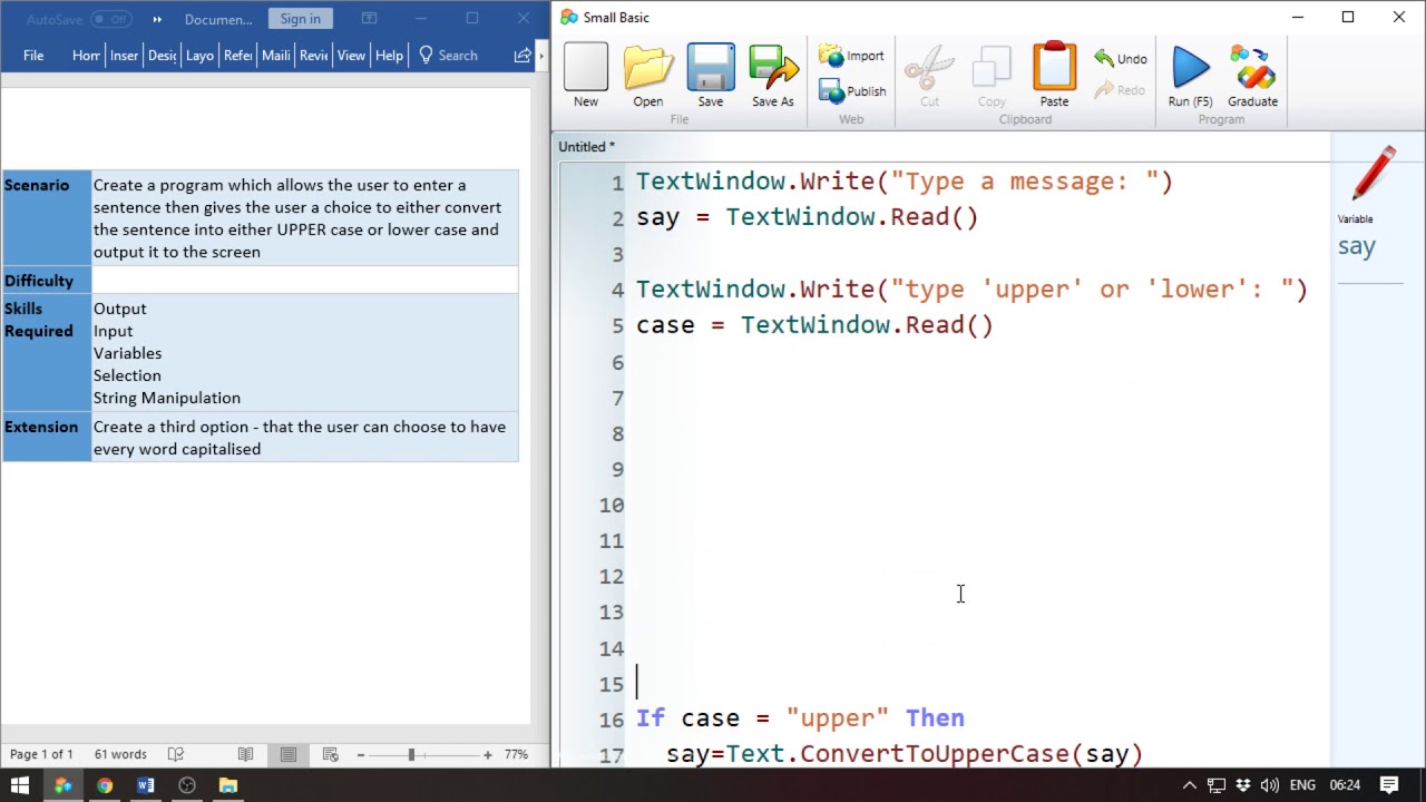 Small Basic   String Manipulation Upper or Lower