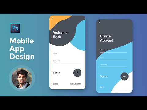 mobile app design tutorial | Photoshop uiux design tutorial 2020