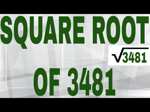 SQUARE ROOT OF 3481