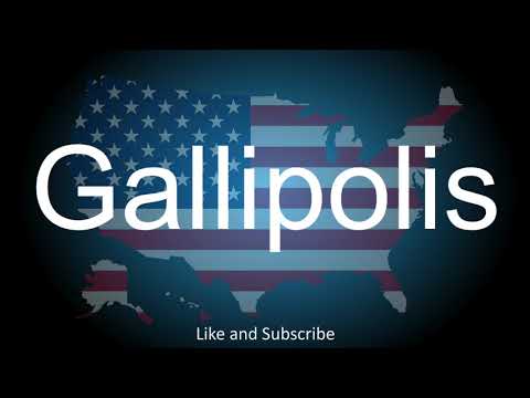 How to correctly pronounce the Village in America - Gallipolis.