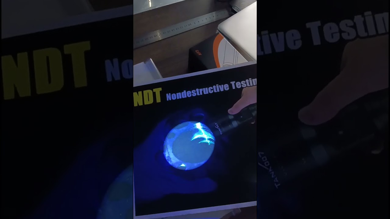 TANK007 365nm UV Flashlight test,forensic CSI, anticounterfeit, biological detection.