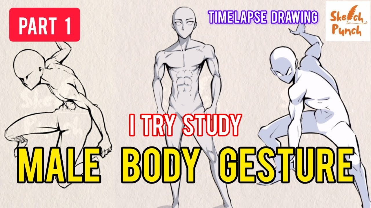 my journey to figure male body gesture out through this drawing [part 1]