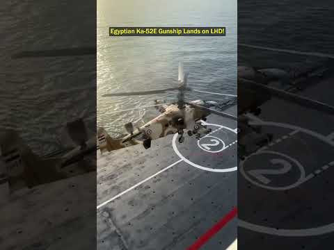 Ka-52E Gunship Lands on Egypt’s Mistral Class Carrier!