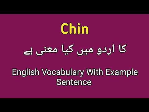 Chin meaning in English to Urdu | chin meaning with example sentence