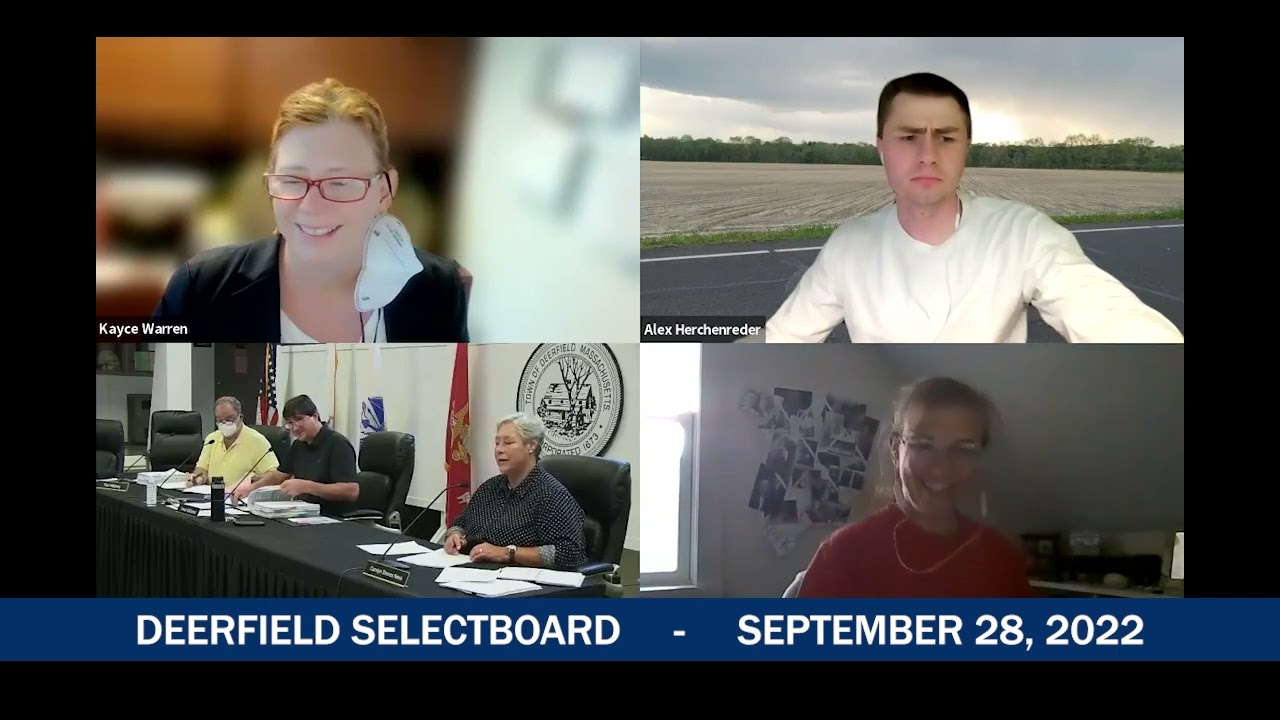 Deerfield Selectboard - September 28, 2022