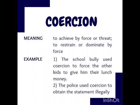 COERCION | Word-Meaning | Daily English Vocabulary