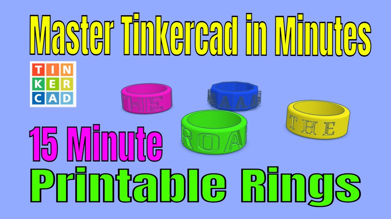 Make Custom 3D Printable Tinkercad Rings Sized to Fit in Minutes!
