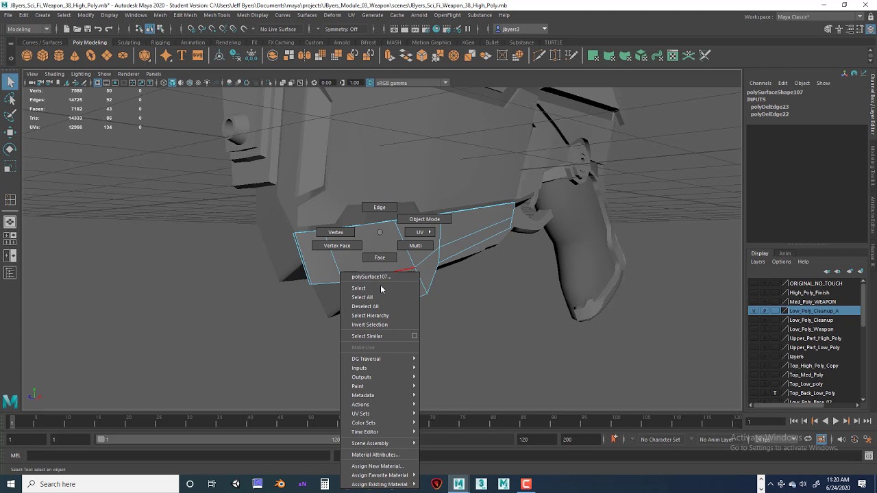 ANI 150 Modeling Sci Fi Weapon Part 19
