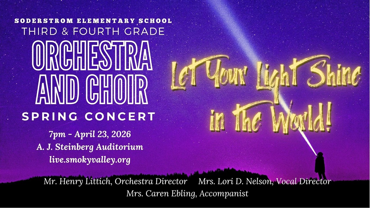 Soderstrom 3rd & 4th Grade Spring Orchestra & Choir Concert
