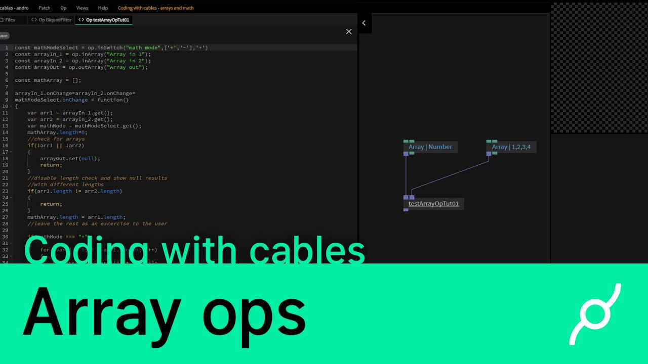 Coding with cables - Array ops
