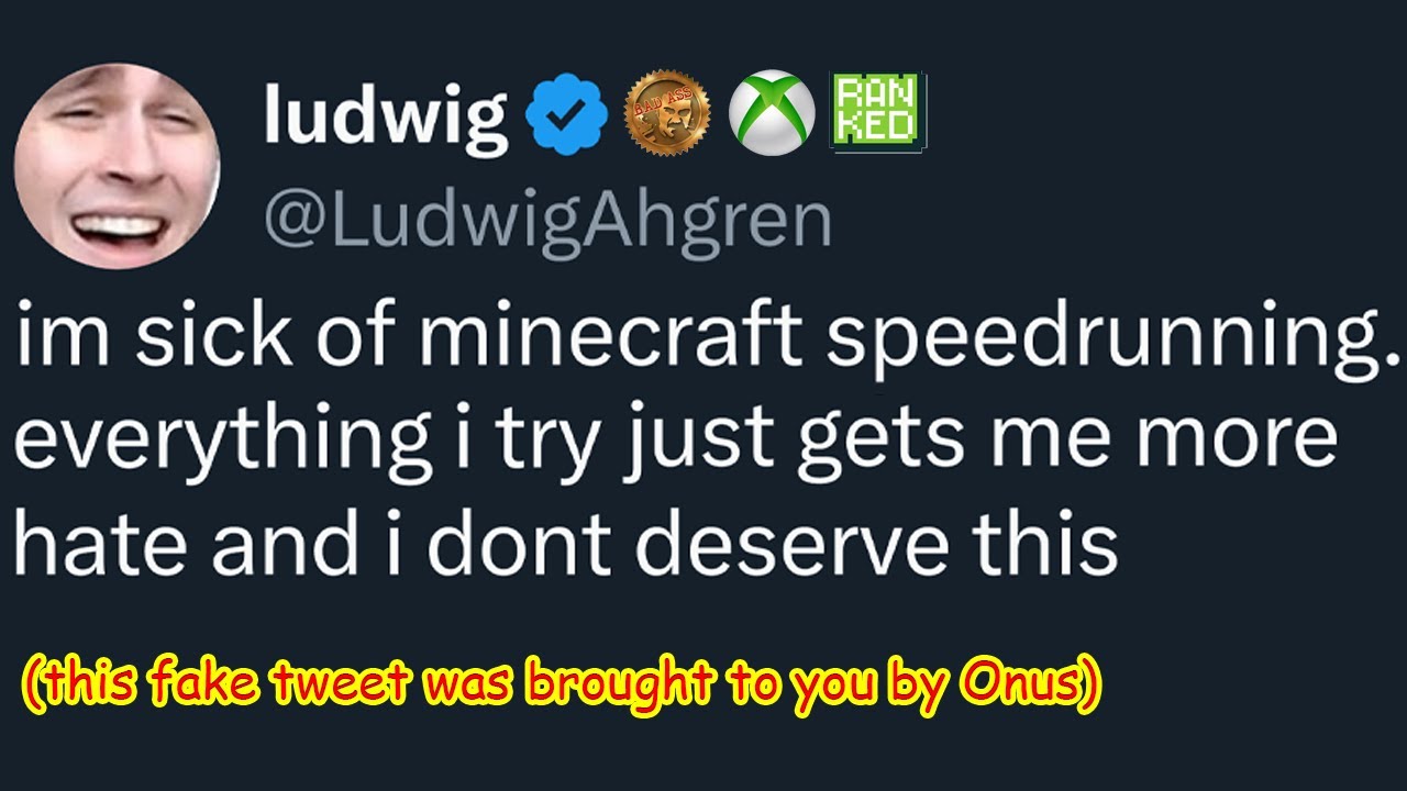 Ludwig Speedrunning situation is Embarrassing
