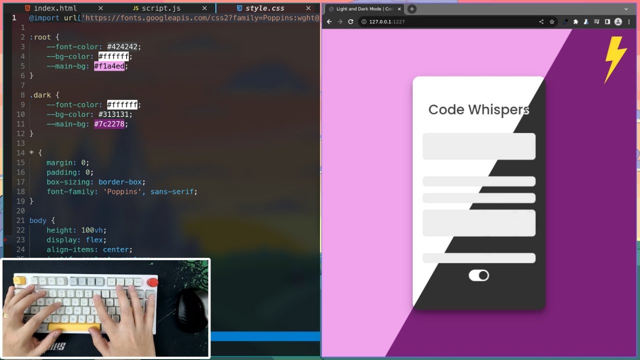 Speed Programming - Light And Dark Mode Toggle - No Talking