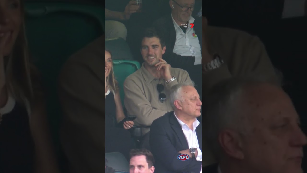 Pat Cummins is loving the footy #afl #cricket