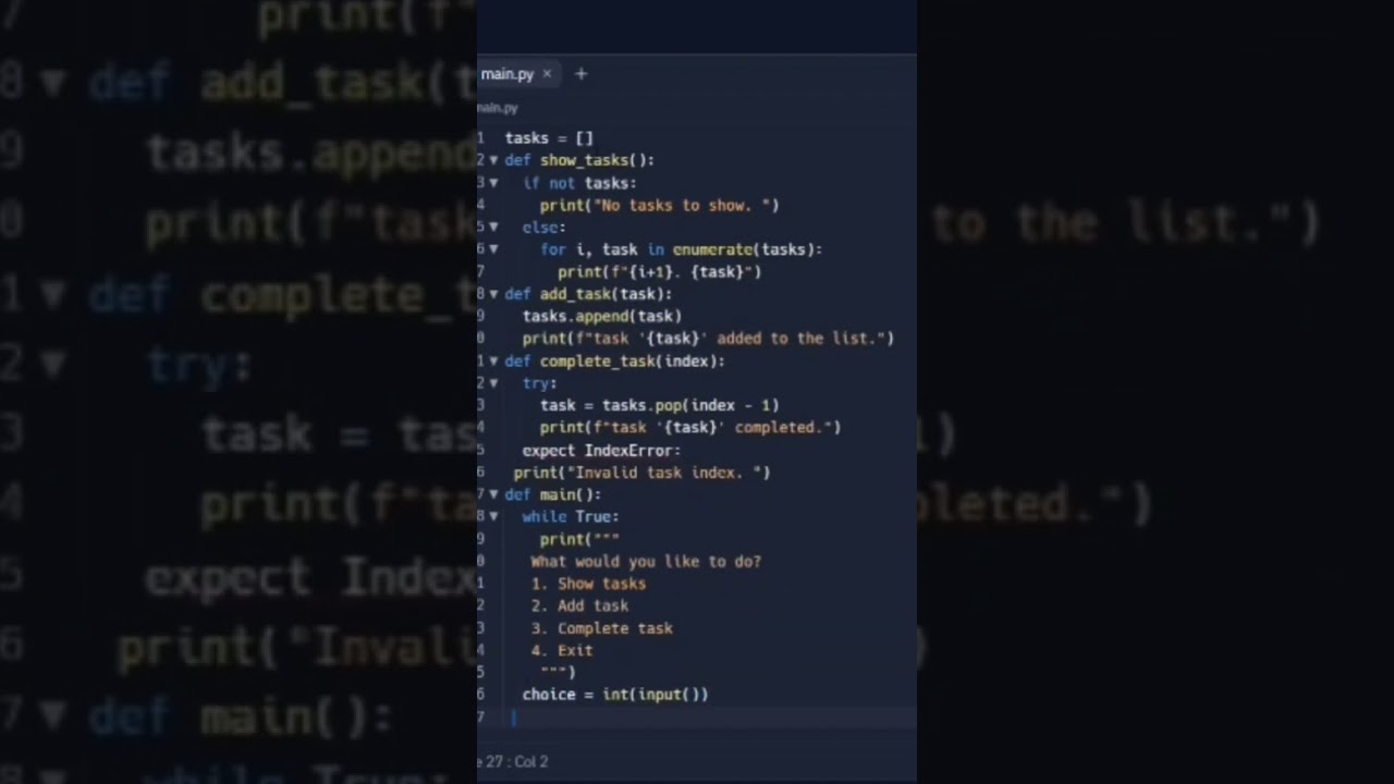 #16 project - Make checklist in python #100daysofcode with #python #100 #shots