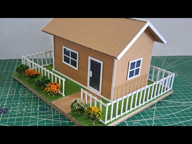 How to Make a Simple Miniature House from Cardboard with Precise ...