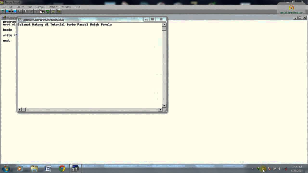 Pascal Untuk Pemula part 1  Pengenalan Pascal