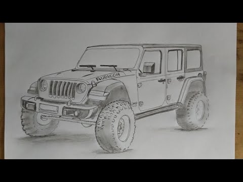 How To Draw A Jeep Wrangler || Car Drawing with Pencil – I'm Youtuber ...