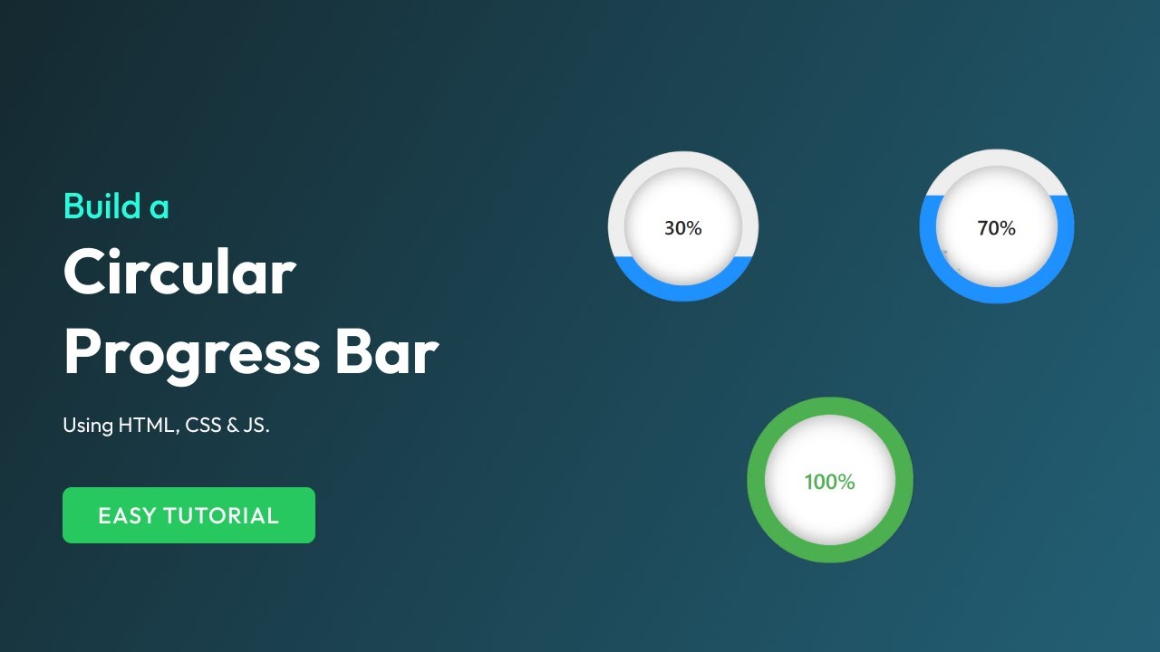 Build a Circular Progress Bar with HTML, CSS & JavaScript (Easy Tutorial)