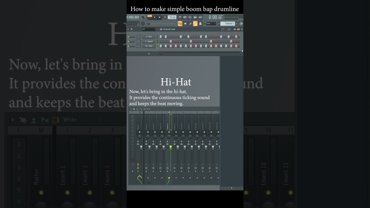 How to make Simple Boom Bap Drumline #beat #boombap #tutorial #flstudio