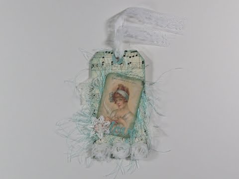 Vintage Shabby Chic Shipping Tag for Junk Journals with Tutorial