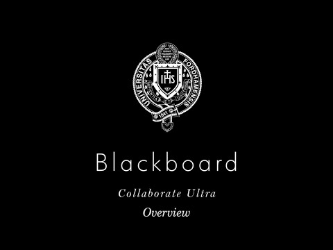 Blackboard Collaborate Ultra - Overview