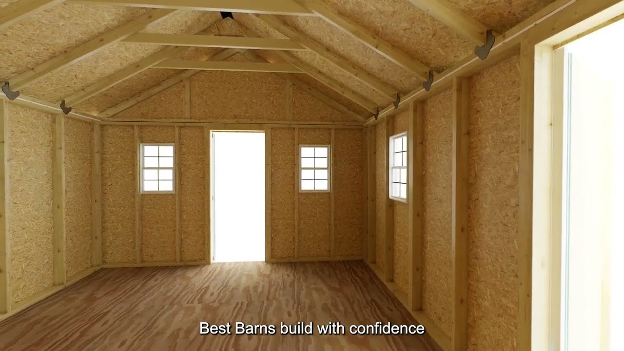 Best Barns 12x12 & 12x16 ft Fairview Wood Storage Shed Kits
