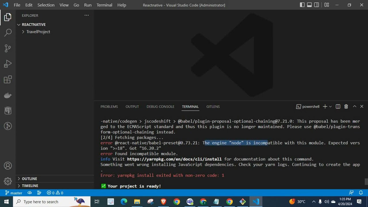 react-native babel-preset  The engine 