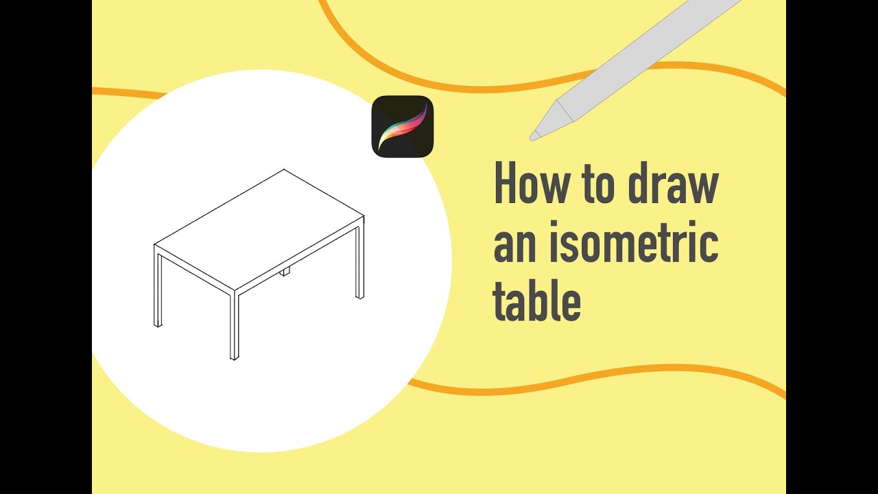 How to draw an isometric table