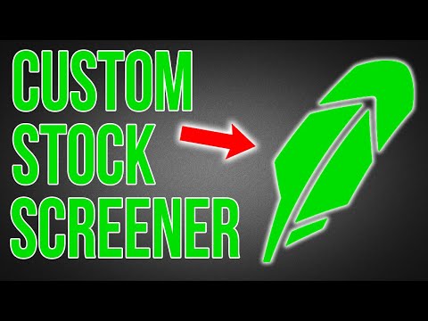 How To Create A Custom Stock Screener On Robinhood!