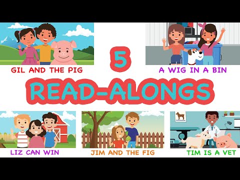 Short I Compilation Video - 3 Letter Word 5 Read-Alongs for Beginning Readers
