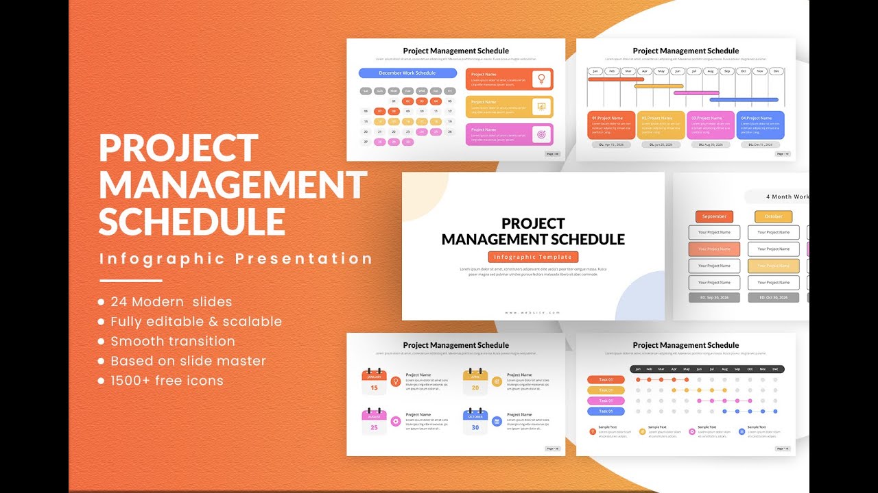 How to Create a Project Management Schedule | Infographic Presentation Tutorial