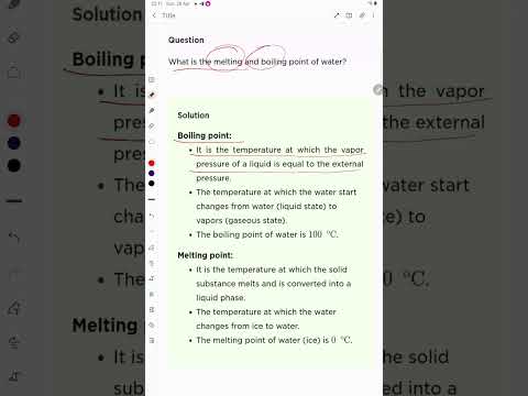 What is the melting and boiling point of water?