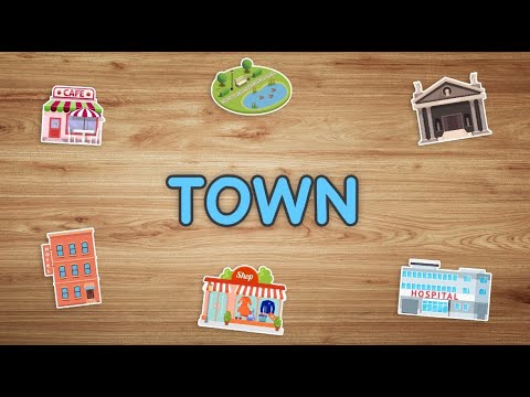 Vocabulary Tutorial - Places in Town: English ESL video lessons