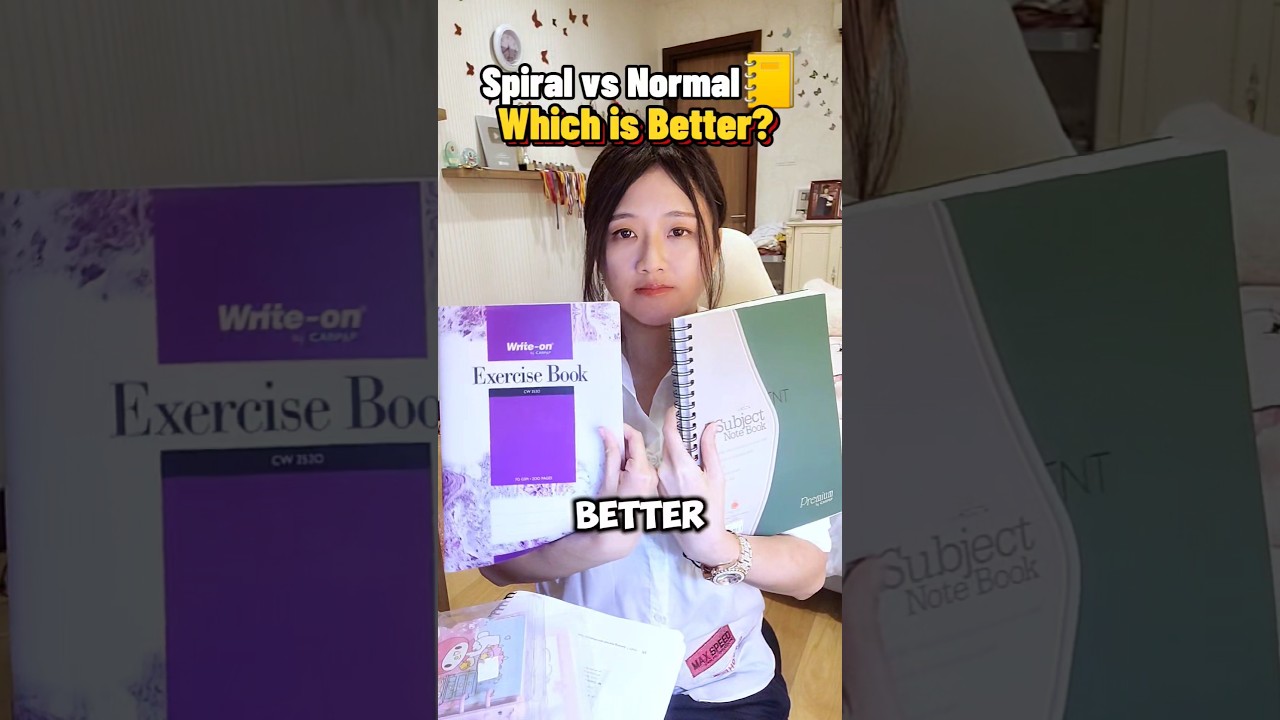 Spiral vs Normal Notebook 📒 Which Is Better? #shorts