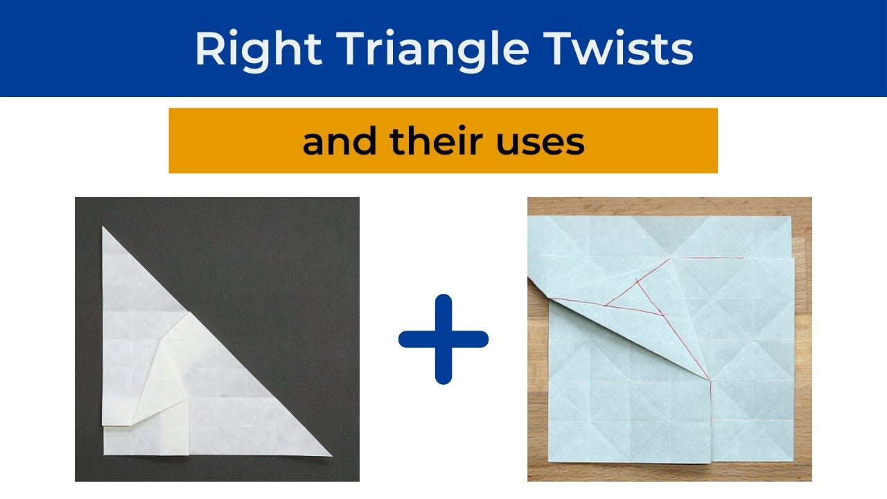 Right Triangle Twist tutorial for origami tessellations