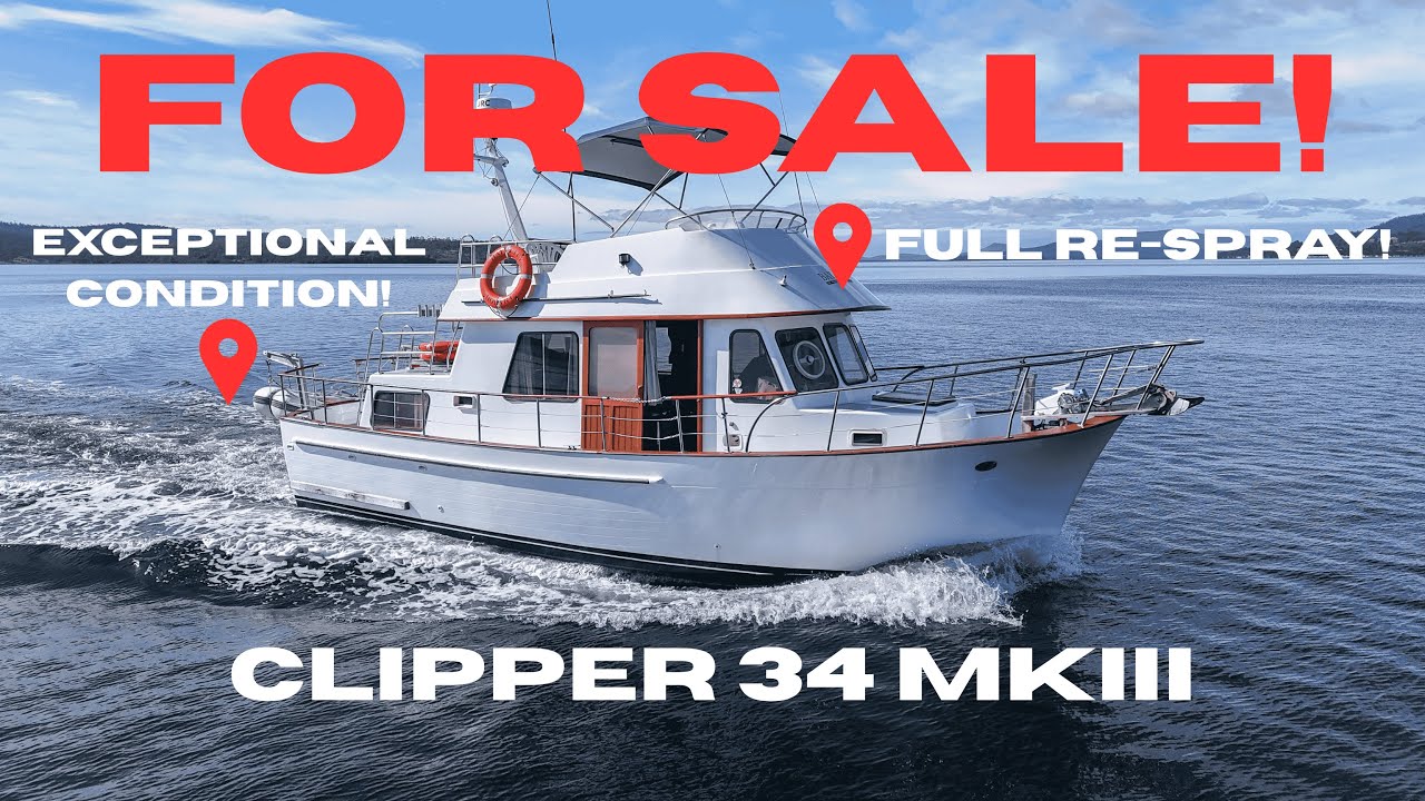 FOR SALE! CLIPPER 34 Mk III PILOTHOUSE MOTOR CRUISER 
